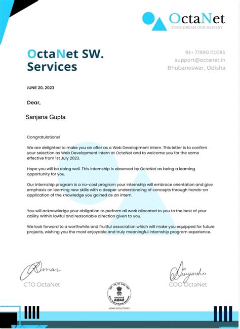 Sanjana Gupta On Linkedin Octanet Webdevelopment Project