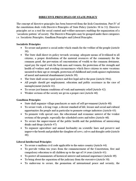 Directive Principles Pdf Justice Crime And Violence