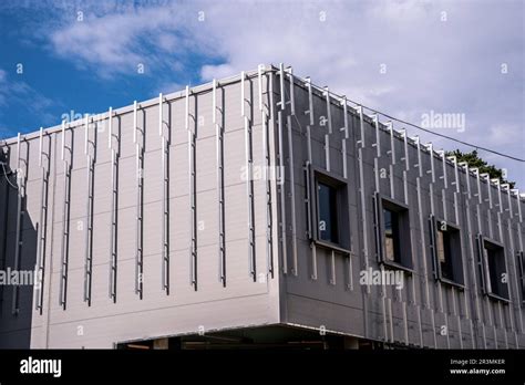 Cladding Facades With Decorative Panels Building House Stock Photo Alamy