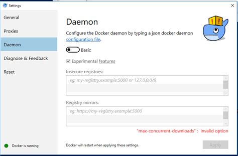 daemon option max concurrent downloads refused by settings panel but still seems to work · issue