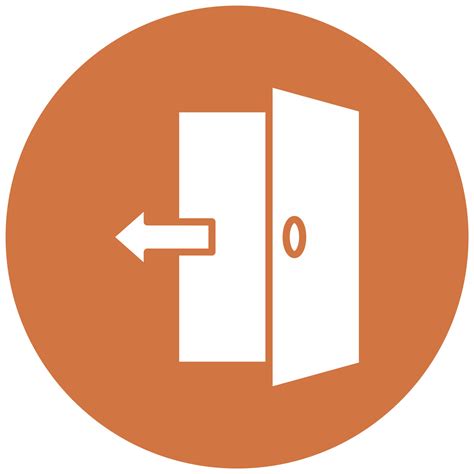 Exit Door Vector Icon Style 22196416 Vector Art At Vecteezy