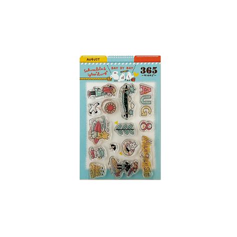Sakuralala 365 August 2023 Clear Stamp Set Day By Day Series