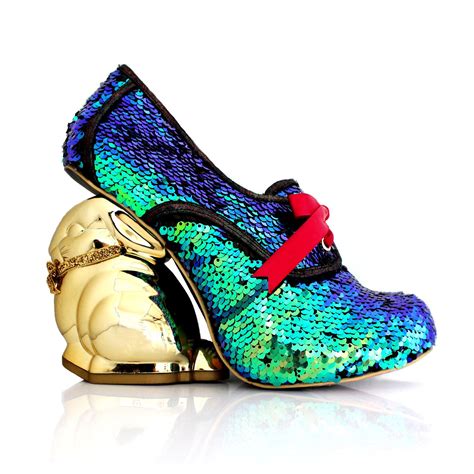 Irregular Choice Disco Bunny Shoe Green Irregular Choice Womens Disco