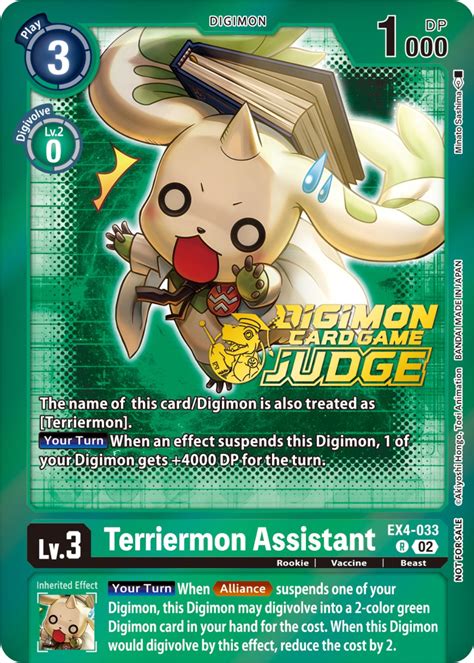 Terriermon Assistant Ex4 033 Judge Pack 4 Alternative Being Booster Digimon Card Game