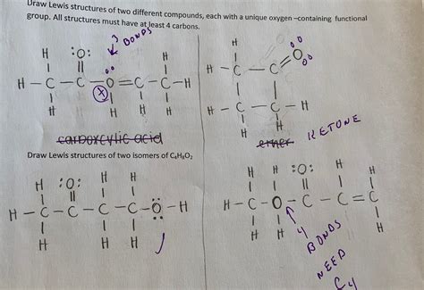 Solved Draw Lewis Structures Of Two Different Compounds Chegg Com
