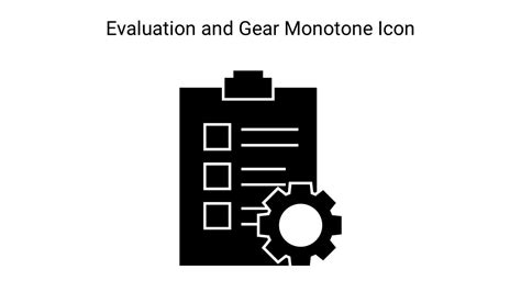 Evaluation And Gear Monotone Icon In Powerpoint Pptx Png And Editable Eps Format Presentation