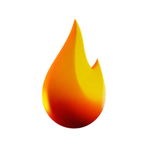 Flame 3d Rendering Icon Illustration 28238686 Png