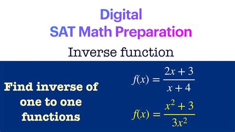 Challenging Inverse Function Similar Problems Asked In Sat Exams Youtube