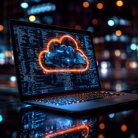 Cloud Computing And Data Transfer Technology Concept Stock Illustration Illustration Of