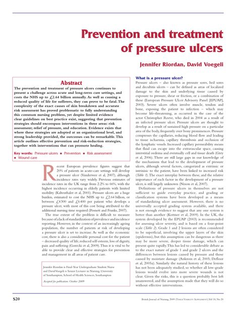 Pdf Prevention And Treatment Of Pressure Ulcers