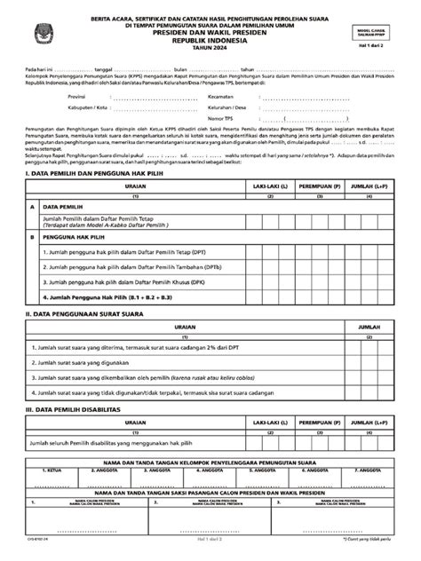 Form C Hasil Salinan Ppwp Pdf