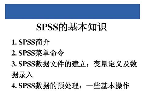 spss简介和基本操作 word文档在线阅读与下载 无忧文档