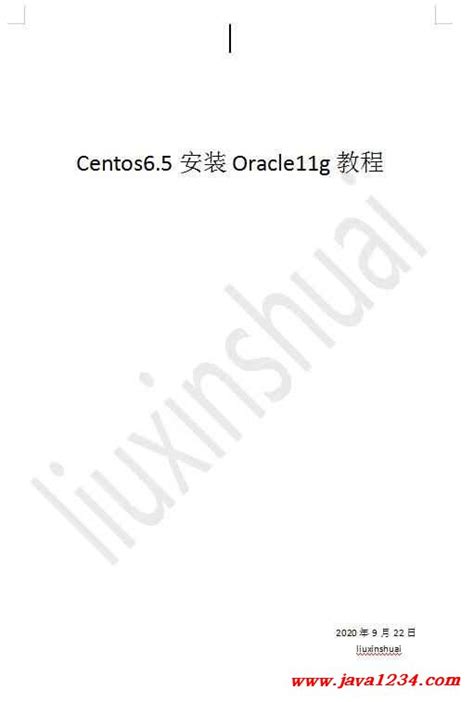 Centos65安装oracle11g教程 Pdf 下载java知识分享网 免费java资源下载