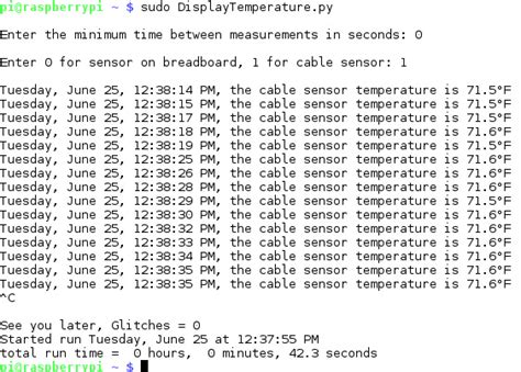 The Pi And I A Raspberry Pi Thermometer My Software To Display Temperature