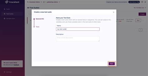 Creating Test Suites Tracetest Docs