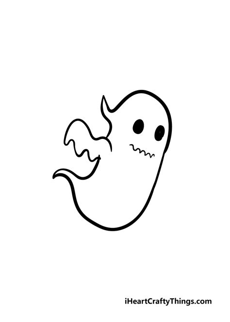 Ghost Drawing How To Draw A Ghost Step By Step