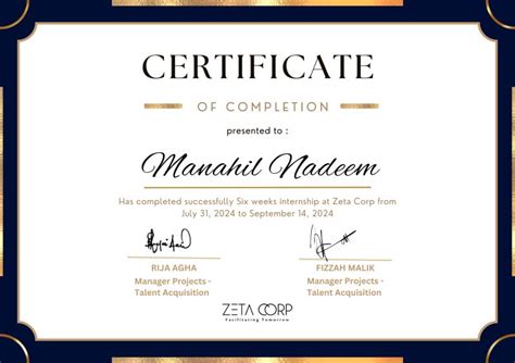 manahil nadeem on linkedin i m excited to share that i ve completed my hr internship at zeta