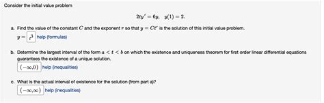 Solved Consider The First Order Differential Equation T Y