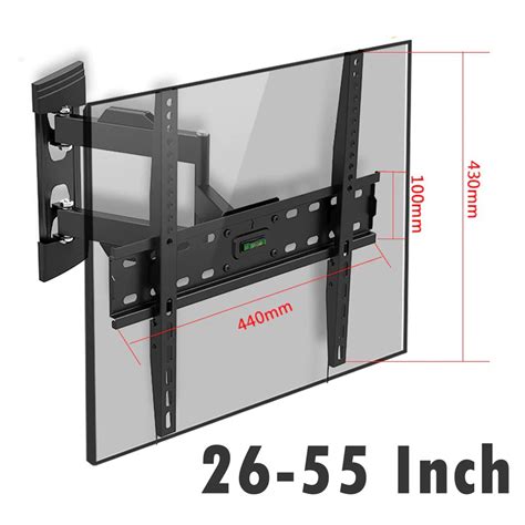Telescopic Tv Bracket 13m Thick 400 X 400 Pitch 26 55 Inch Max 30kg 42