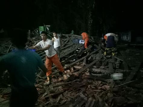 Dvb ညောင်တုန်းတွင် လျှပ်စစ်ဝန်ထမ်းလိုင်းခန်း ၆ ခန်းတွဲ ပြိုကျ