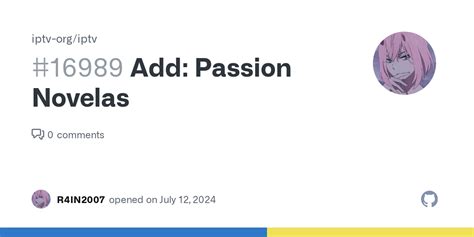 Add Passion Novelas · Issue 16989 · Iptv Orgiptv · Github