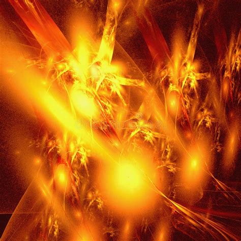 Bright Abstract Background Of Glowing Weaves Of Orange Lines On A Dark Background Design Stock