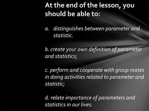 Parameter And Statistic Copy Pptx Science