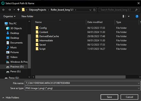 Export A Texture D Odyssey Documentation