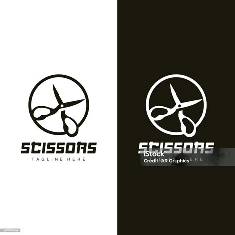가위 로고 절삭 공구 벡터 이발소 면도기 가위 심플한 디자인 일러스트레이션 템플릿 아이콘 가위에 대한 스톡 벡터 아트 및 기타