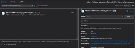 Extended Eye Tracking In Native Engine Mixed Reality Microsoft Learn
