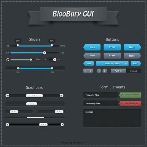 70 Free GUI UI UX PSD Kits And Web Elements For Download