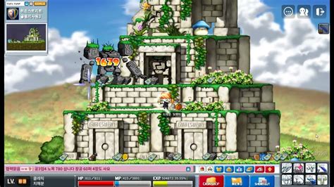 메이플랜드 골렘의사원3 63 클레릭 5분 솔플 Youtube