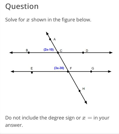 Solved QuestionSolve For X Shown In The Figure Below Do Not Chegg Com
