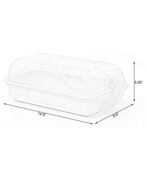 Basicwise Vintiquewise Plastic Shoe Box Storage Container With Clear