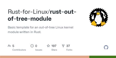 Github Rust For Linuxrust Out Of Tree Module Basic Template For An
