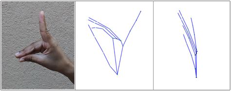 the sign ද‍් left its correct pose estimate middle and a wrong