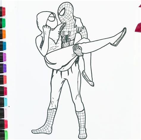 Spider Gwen Printable Coloring Pages Spider Clipart S