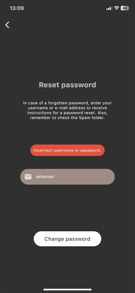 Incorrect Message On Screen When Resetting Password · Issue 3599 · Openfoodfactssmooth App