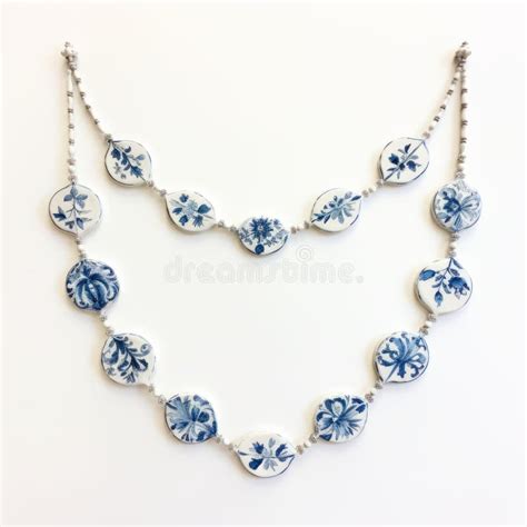 Vintage Delft Azulejos Decorativos Garland Sobre Fondo Blanco Stock De Ilustraci N Ilustraci N