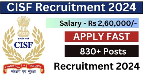Cisf Recruitment 2024 Apply For 836 Assistant Si Post Eligiblity Syllabus
