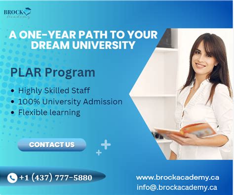 A One Year Path To Your Dream University Brock Academy