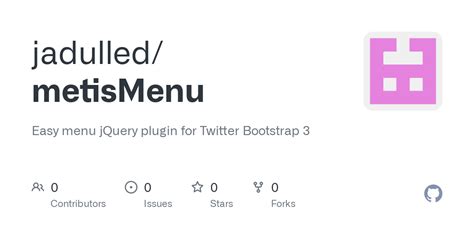 Github Jadulledmetismenu Easy Menu Jquery Plugin For Twitter