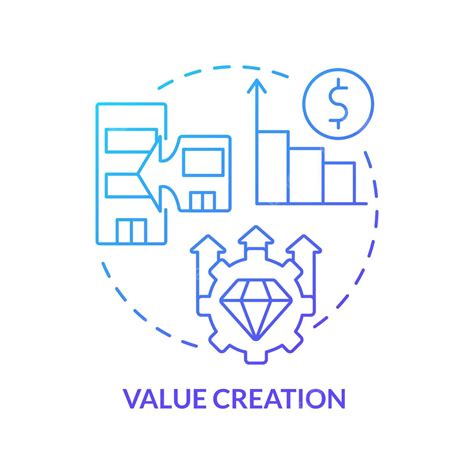 Value Creation Blue Gradient Concept Icon Abstract Stroke Icon Vector Value Creation Blue Gradient Concept Icon Abstract Stroke Icon Vector