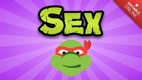 Sex Teenage Mutant Ninja Turtles Logo Text Effect Generator