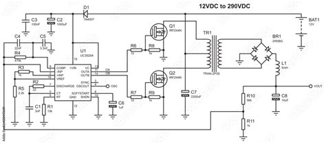 Schematic Diagram Of Electronic Device Vector Drawing Electrical