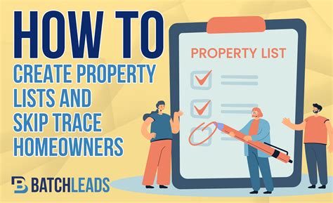 How To Create Property Lists And Skip Trace Homeowners
