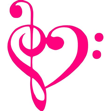 Treble Clef Bass Clef Heart Tattoo Clipart Best