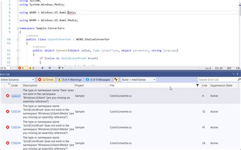 Compilation Issue In The Windows Template Studio WPF NET Core Application Issue