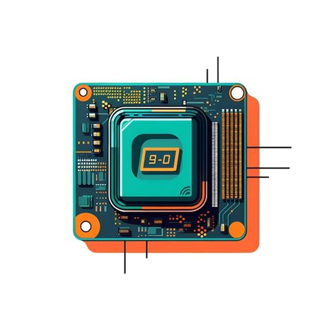 Premium Ai Image Illustration Of Microchip On White Background