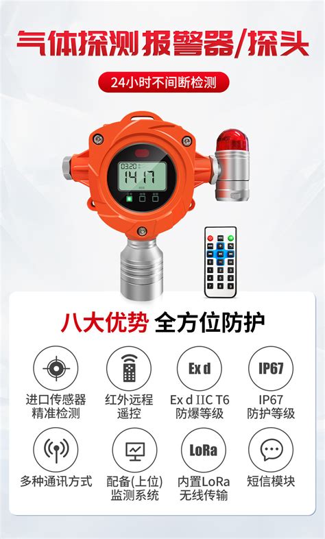 工业可燃气体报警器有毒乙炔氨气氢气氧气硫化氢油漆固定探测器 阿里巴巴